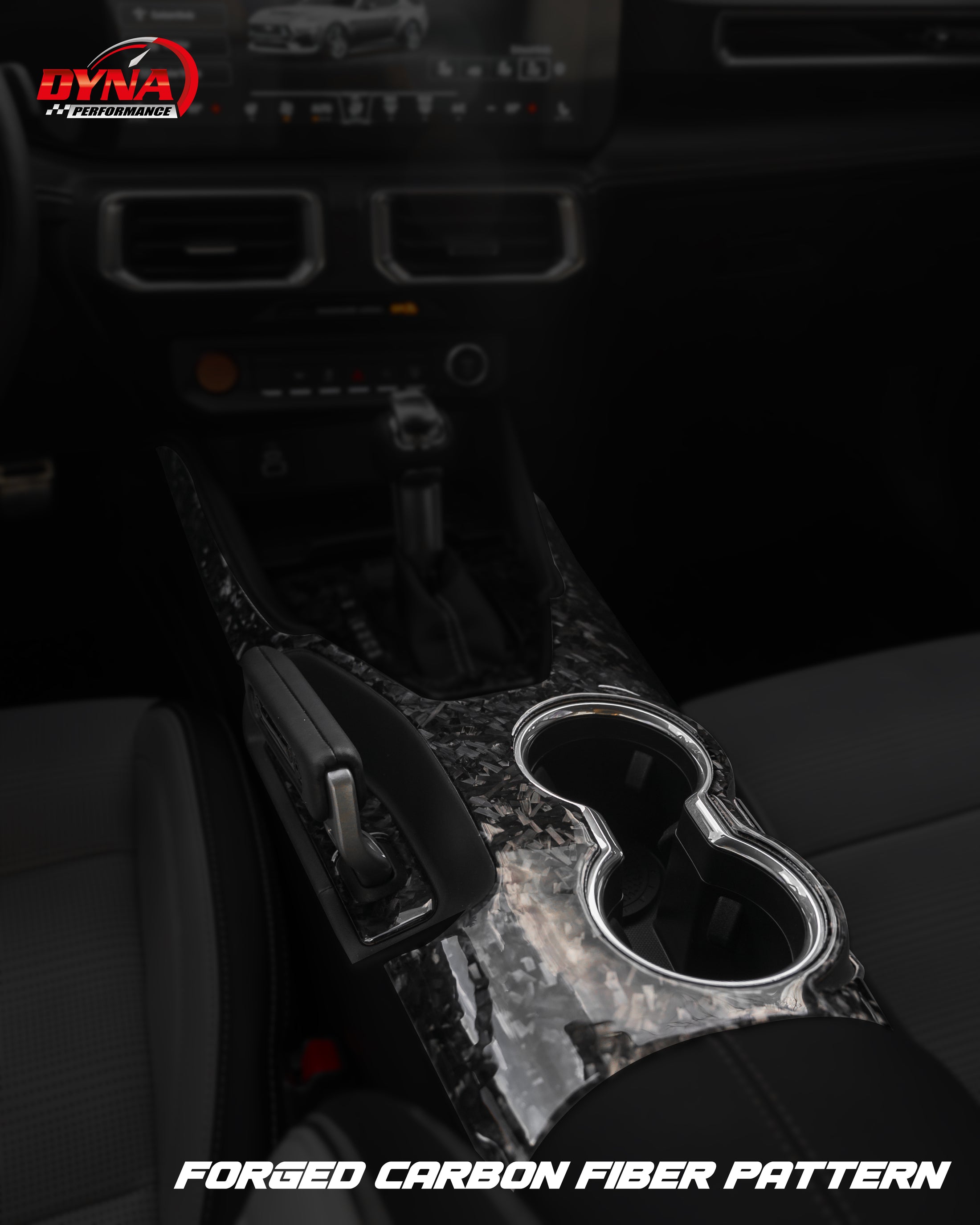 DynaCarbon™ Carbon LHD Full Center Console Shifter trim for Ford Musta ...