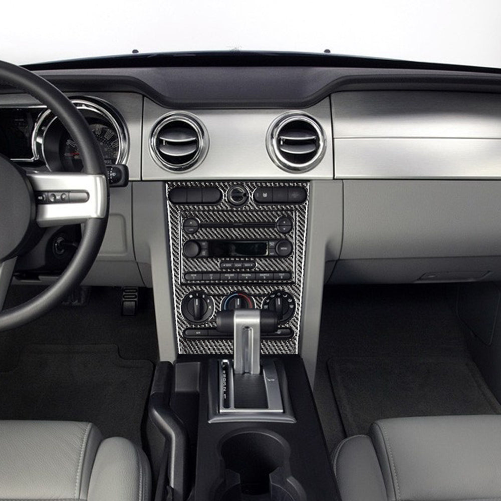 DynaCarbon™️ Full Multimedia Center Control Panel Kit For Ford Mustang ...