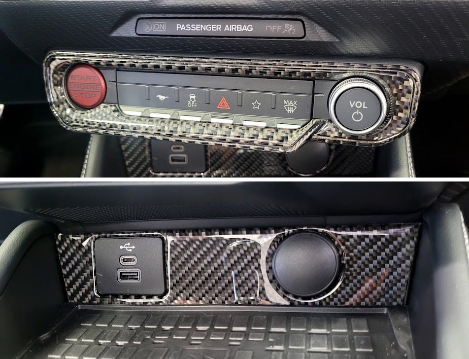 DynaCarbon™ Carbon 12volt and Start Button for Ford Mustang 2024 – Dyna ...