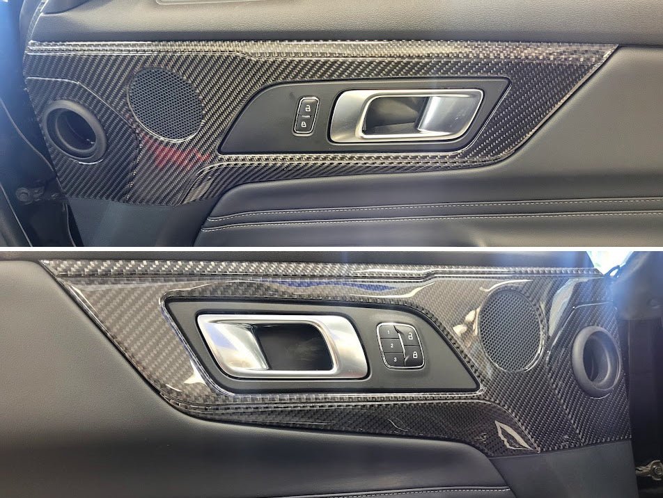 DynaCarbon™ Carbon Door Handle Panel trim kit for Ford Mustang 2024 ...
