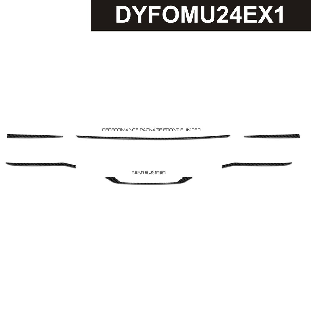 DynaCarbon™ Carbon Edges, Front and Rear Bumpers kit for Ford Mustang ...